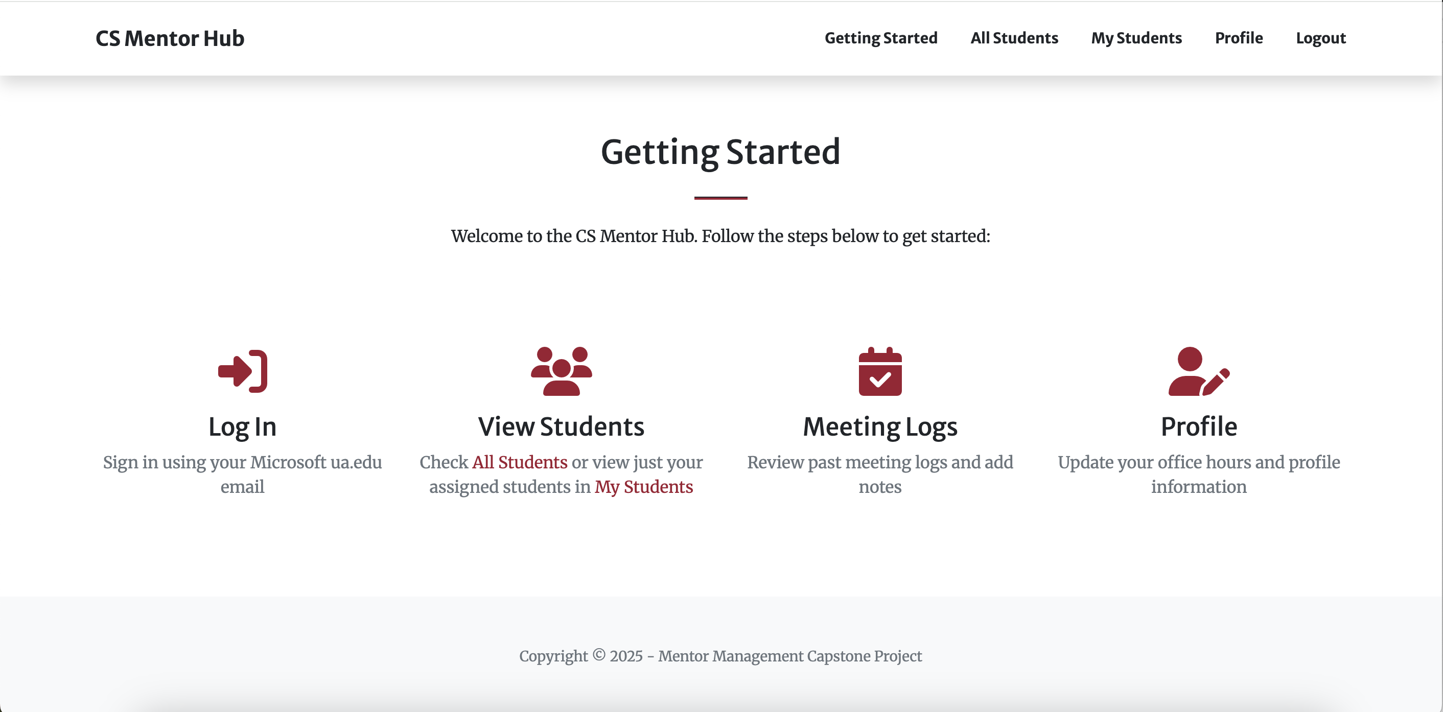 Mentor Management System Project Website